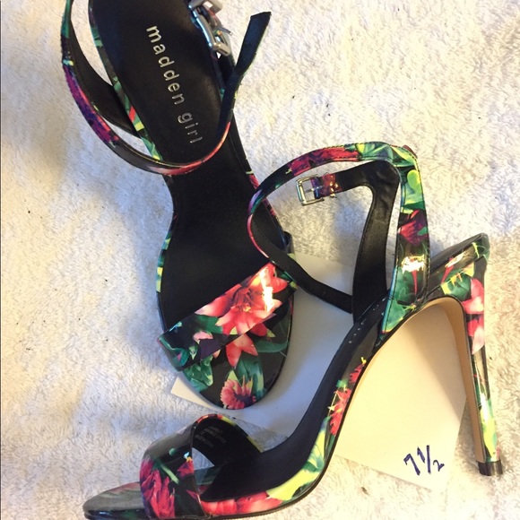 Madden Girl | Shoes | Madden Girl Floral Strap Heels | Poshmark
